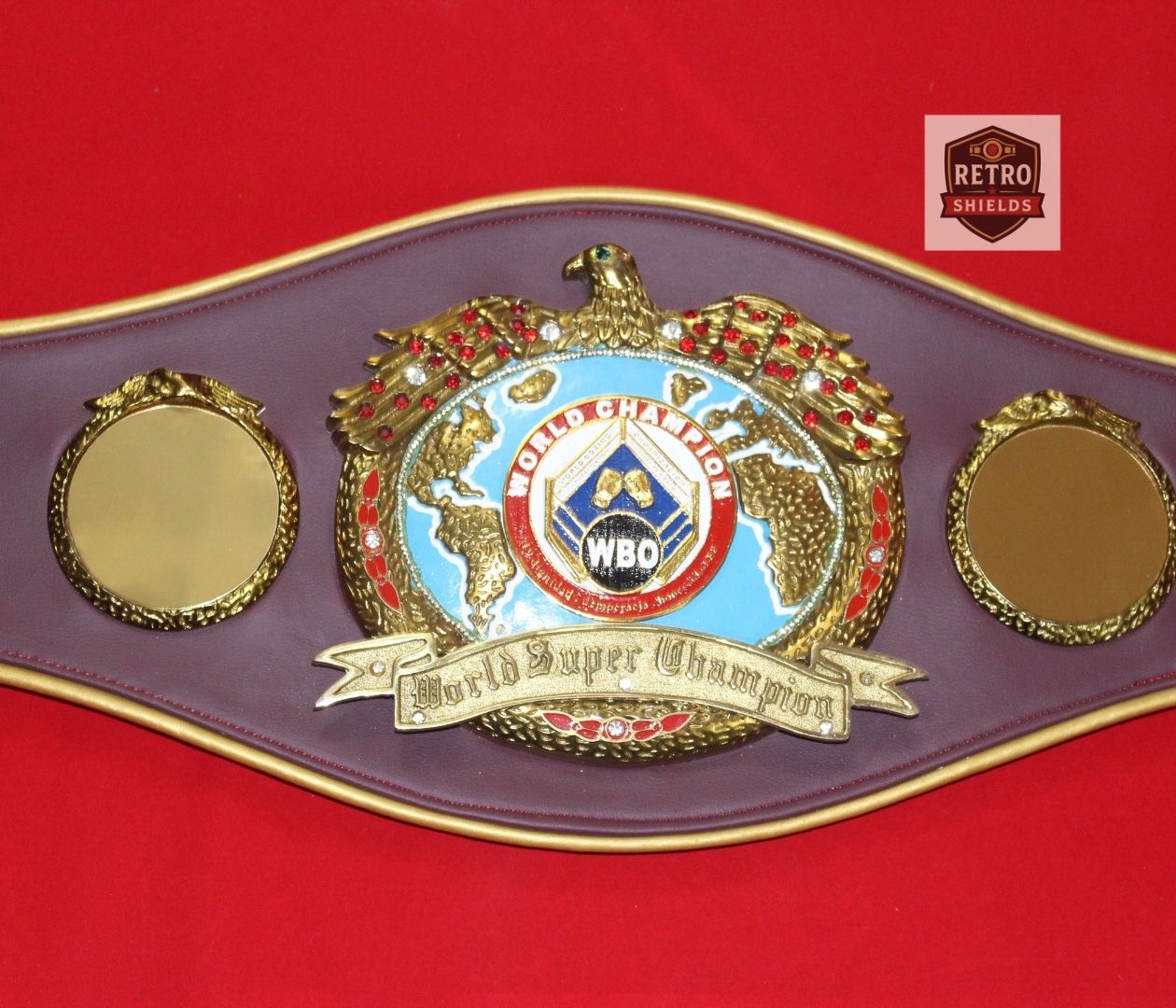 WBO Super Championship Belt Replica - Retro Shields